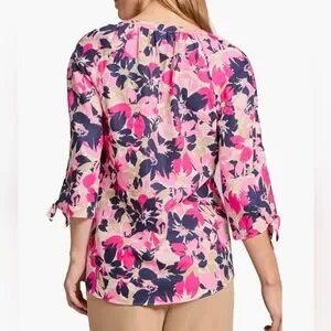 Jones New York | Tops | Jny Woman Plus 34 Sleeve Vneck Linen Blend ...